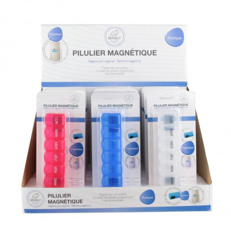 Magnetic pill organizer